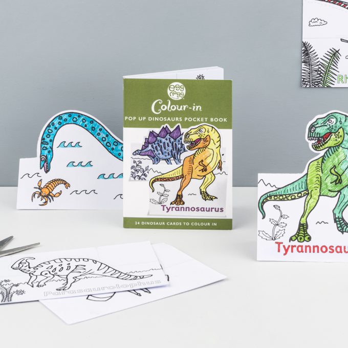 Colour in Dinosaurs Cards - Cards and Gift Wrap - Childrens Activities
