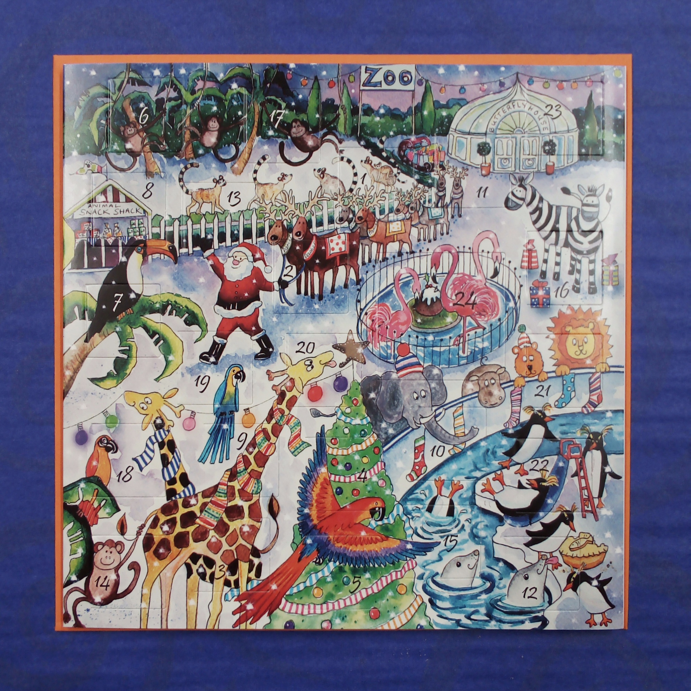 Christmas at the Zoo Advent Calendar Card - Cards and Gift Wrap
