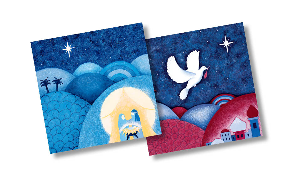 Manger and Dove Pack - Cards and Gift Wrap