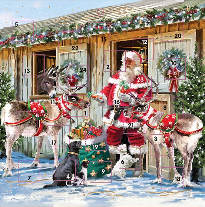 Santa and Stables Advent Calendar - Cards and Gift Wrap